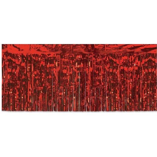 Red Metallic Fringe Drape | Fiesta Party Supplies
