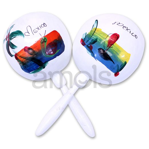 White Maracas | Fiesta Party Supplies