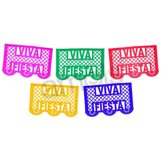 Viva Fiesta Paper Picado Banner | Fiesta Party Supplies