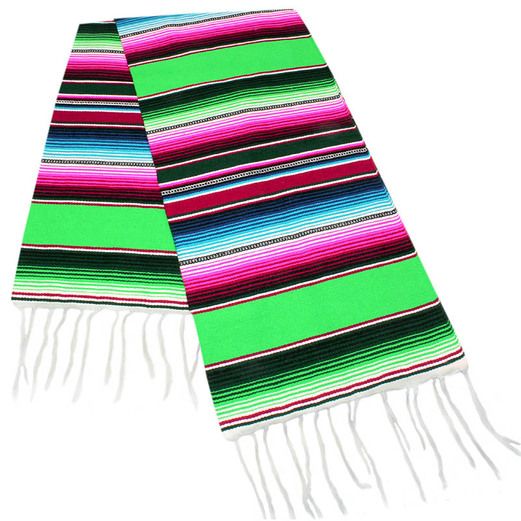 Lime Green Serape 2' x 5' | Fiesta Party Supplies