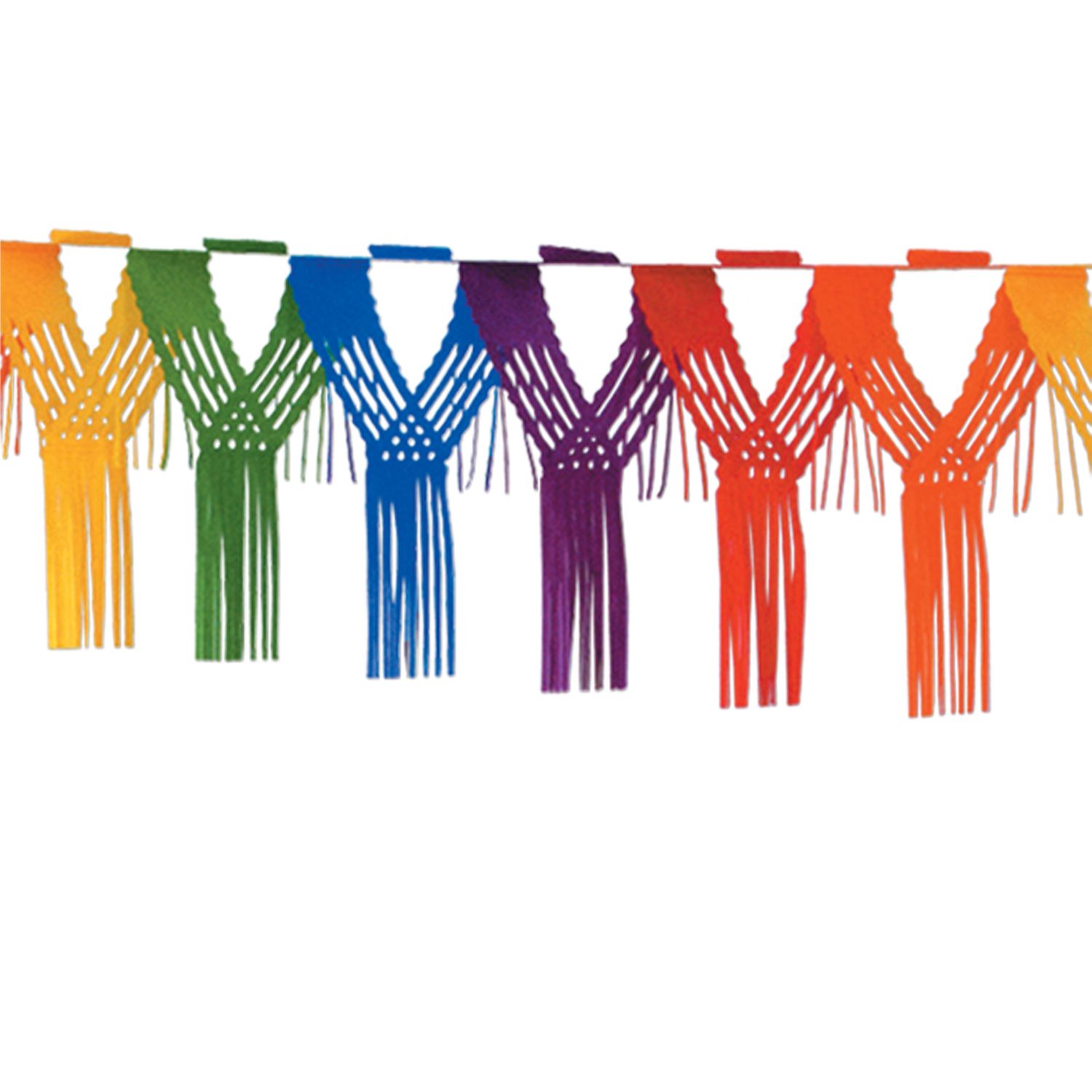 Rainbow Drop Fringe Garland | Fiesta Party Supplies