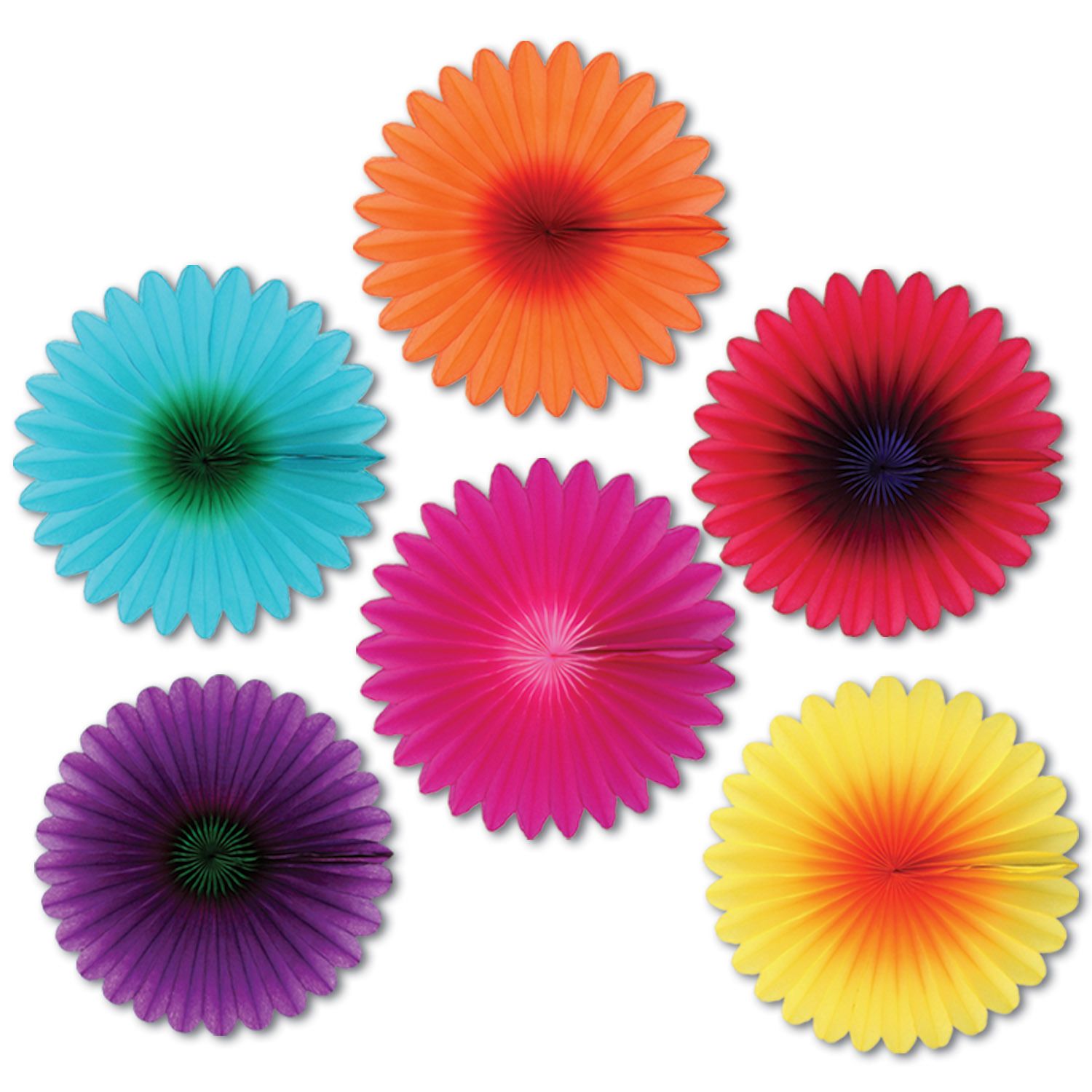 Mini Flower Fans | Fiesta Party Supplies