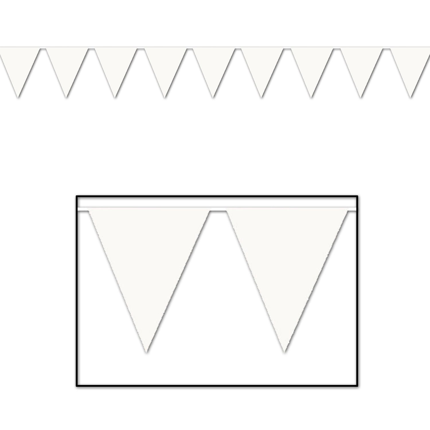 White Pennant Banner | Fiesta Party Supplies