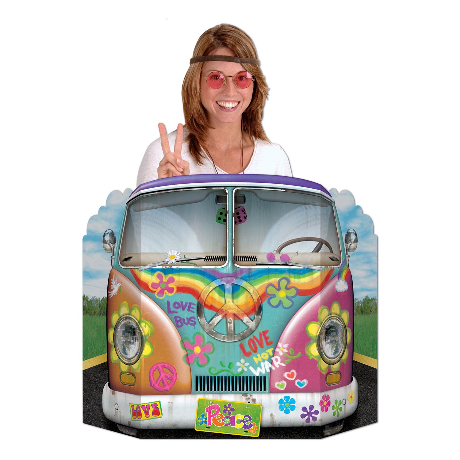 Hippie Bus Photo Prop | Fiesta Party Supplies