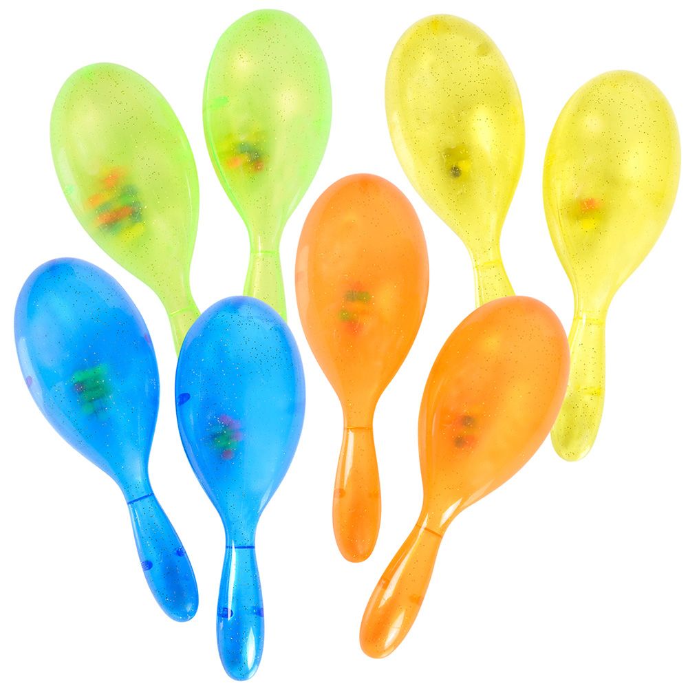 Glittered Maracas 7" | Fiesta Party Supplies