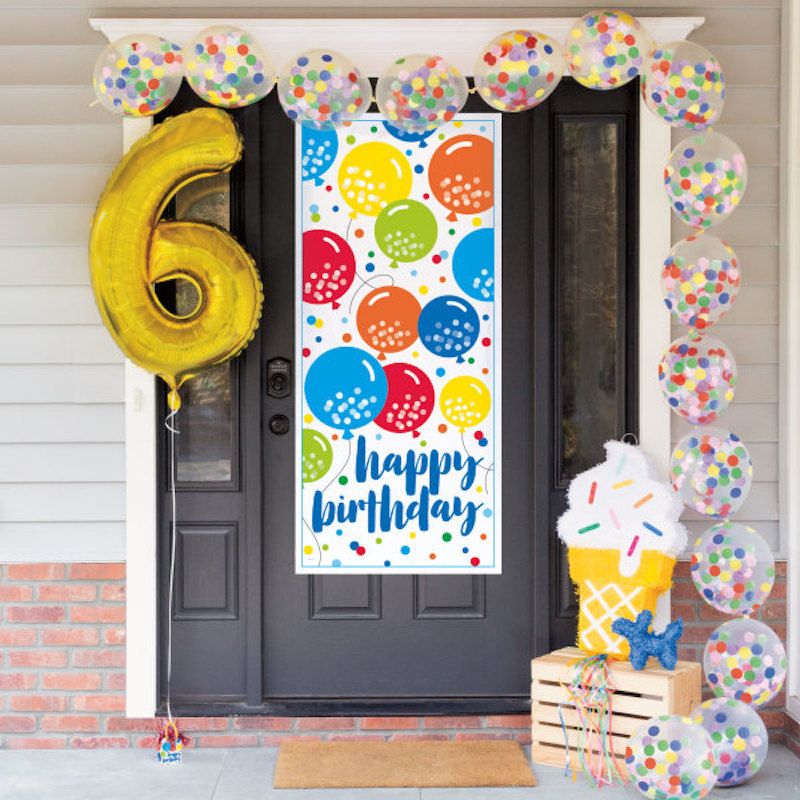 Balloon Cheer Happy Birthday Door Cover | Fiesta Party Supplies