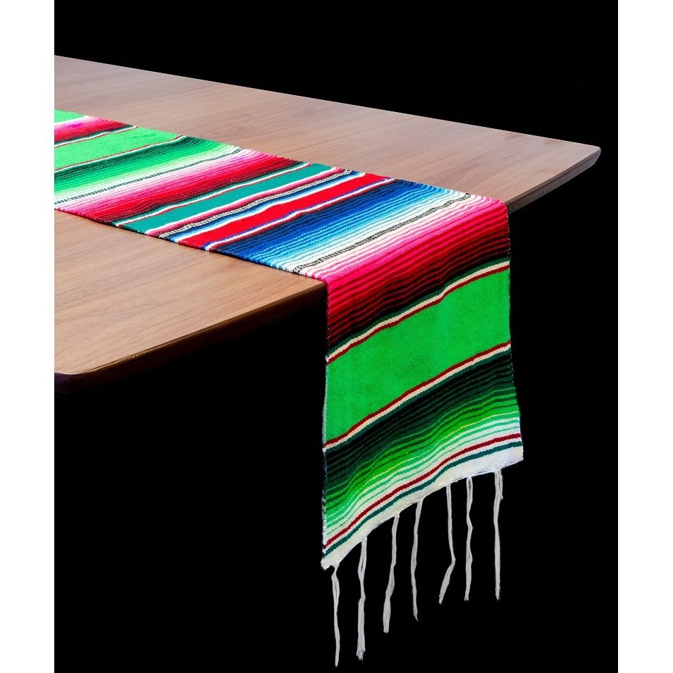 Lime Green Serape Table Runner | Fiesta Party Supplies