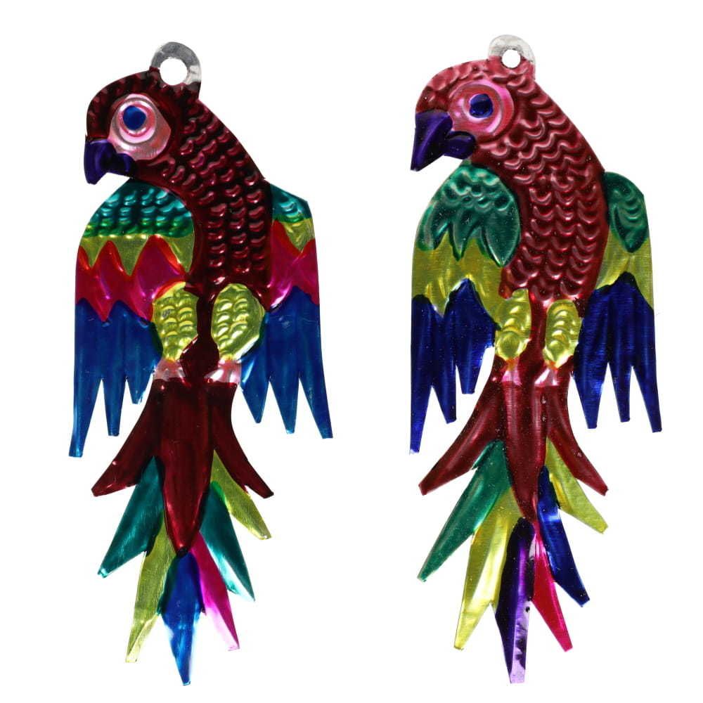 Parrot Tin Ornament | Fiesta Party Supplies