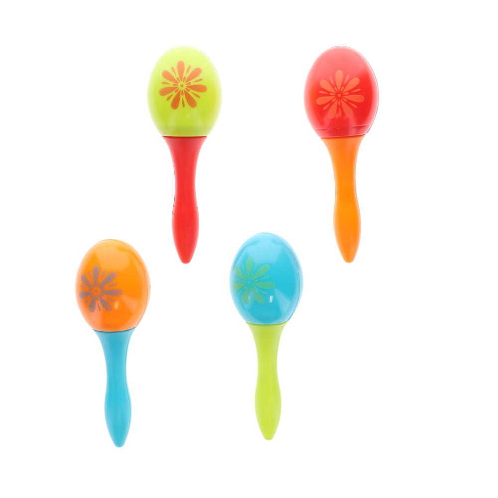 Plastic Fiesta Flower Maraca | Fiesta Party Supplies